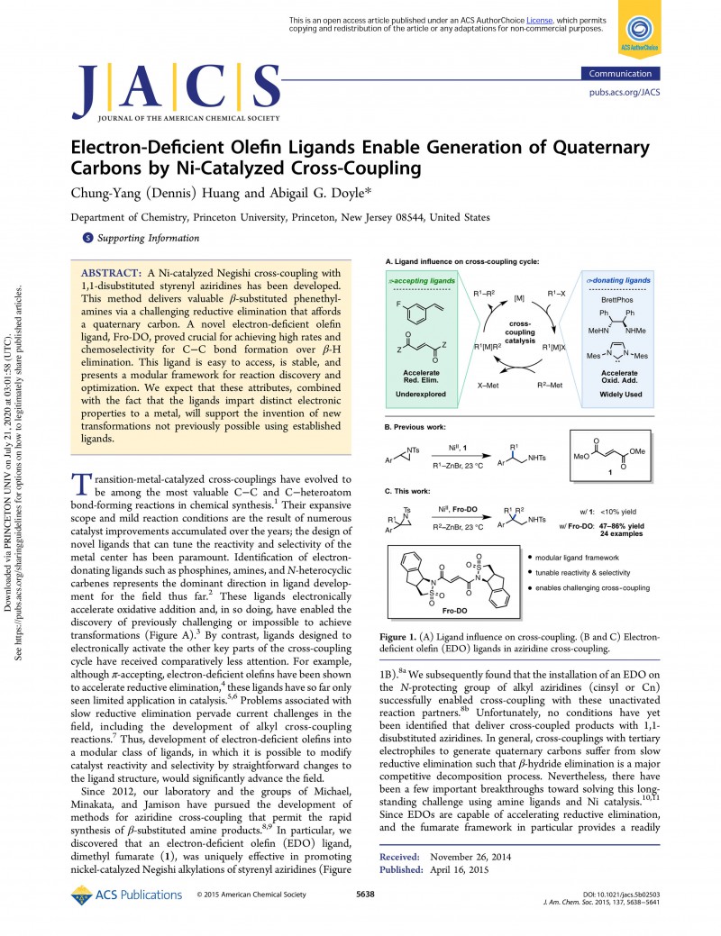 Ni Cross-Coupling – The Doyle Group