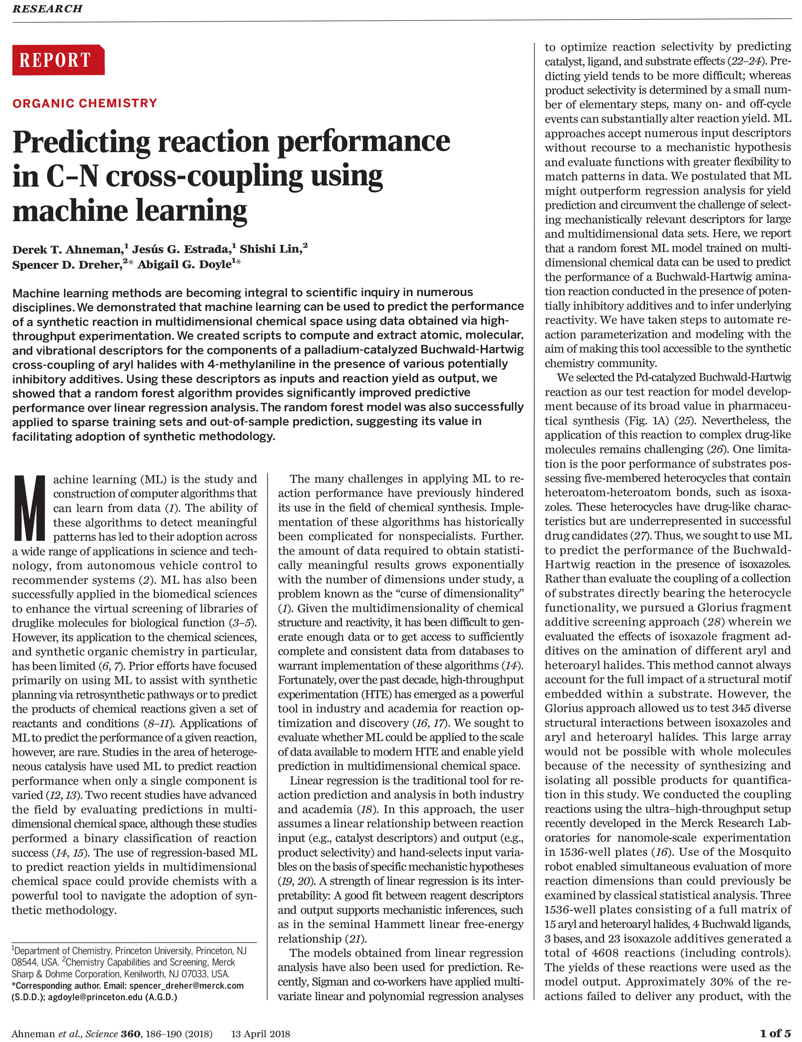 Machine Learning & Data Science – The Doyle Group