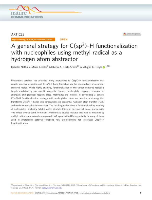 Photocatalysis – The Doyle Group